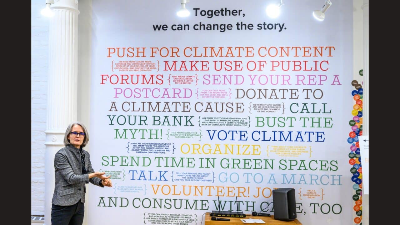 A pop up museum inspires people to take climate action